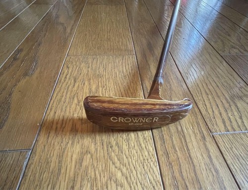 Rare Crowner Wooden Putter Hickory Carved | eBay