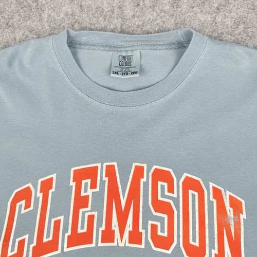 Comfort Colors Clemson Tigers Long Sleeve Shirt Blue/Grey Size 2XL | eBay