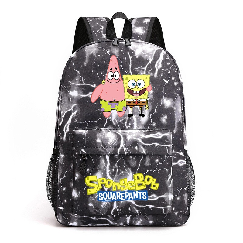 UK Kids Boys Girl Spongebob Backpack School Bag Travel Shoulder Casual ...