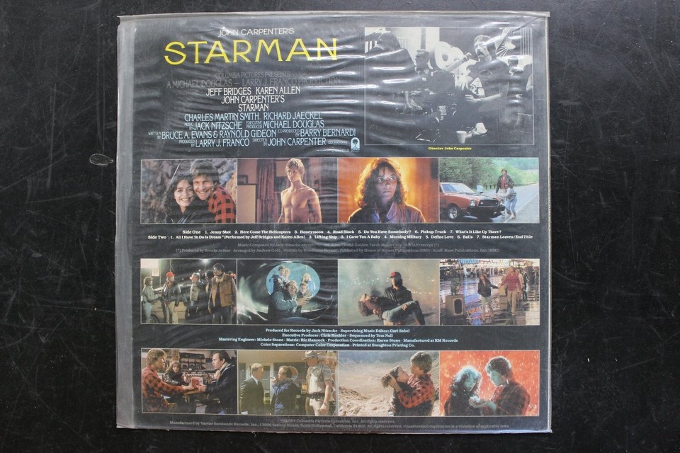 Starman Original Motion Picture Soundtrack Vinyl LP 1984 Jack Nitzsche ...