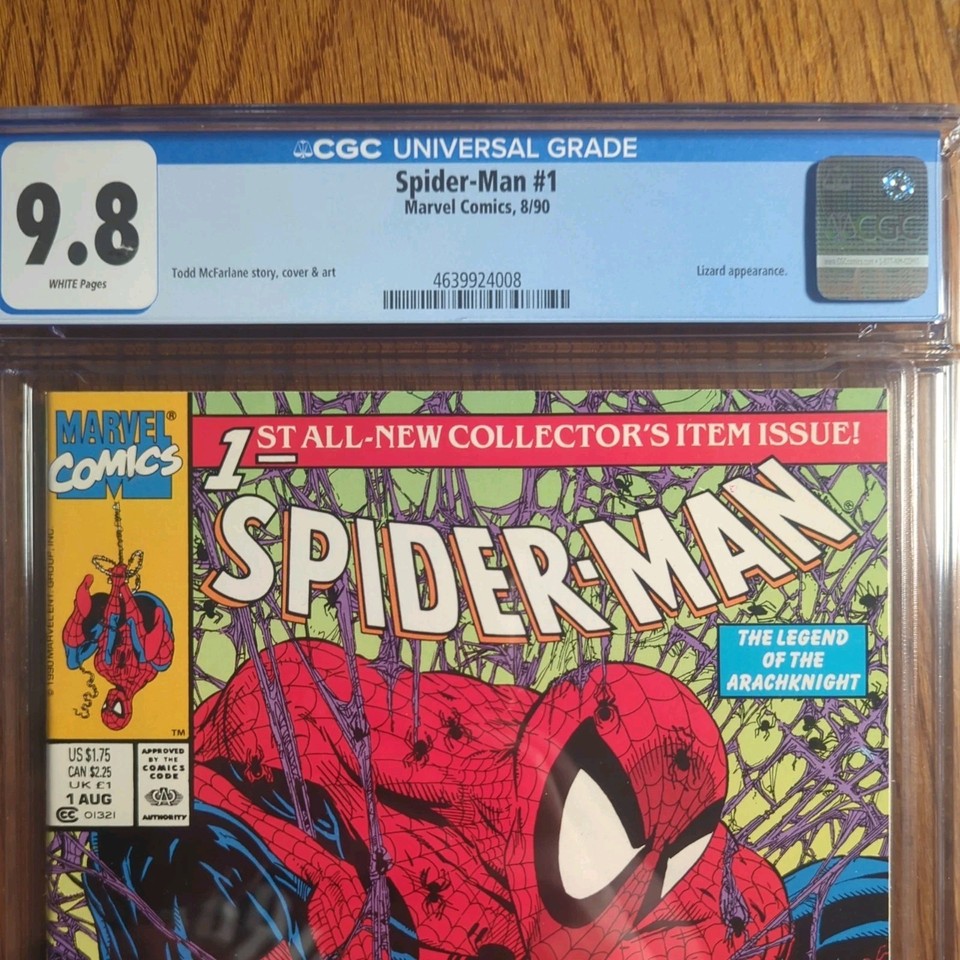 Spider-Man #1 (Marvel, 1990) CGC 9.8, White, New Slab, Purple Webs ...