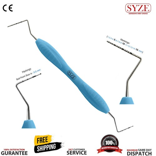 Periodontist Dental Probes WHO/UNC-15 1with Ball End Tip Periodontal ...