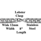 FC Barcelona Soccer Futbol Silver Mens Curb Link Chain Bracelet w Gift ...