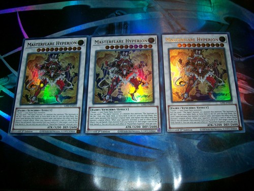 3x Masterflare Hyperion 1st Edition Ultra Rare GFP2-EN010 Yu-Gi-Oh! | eBay