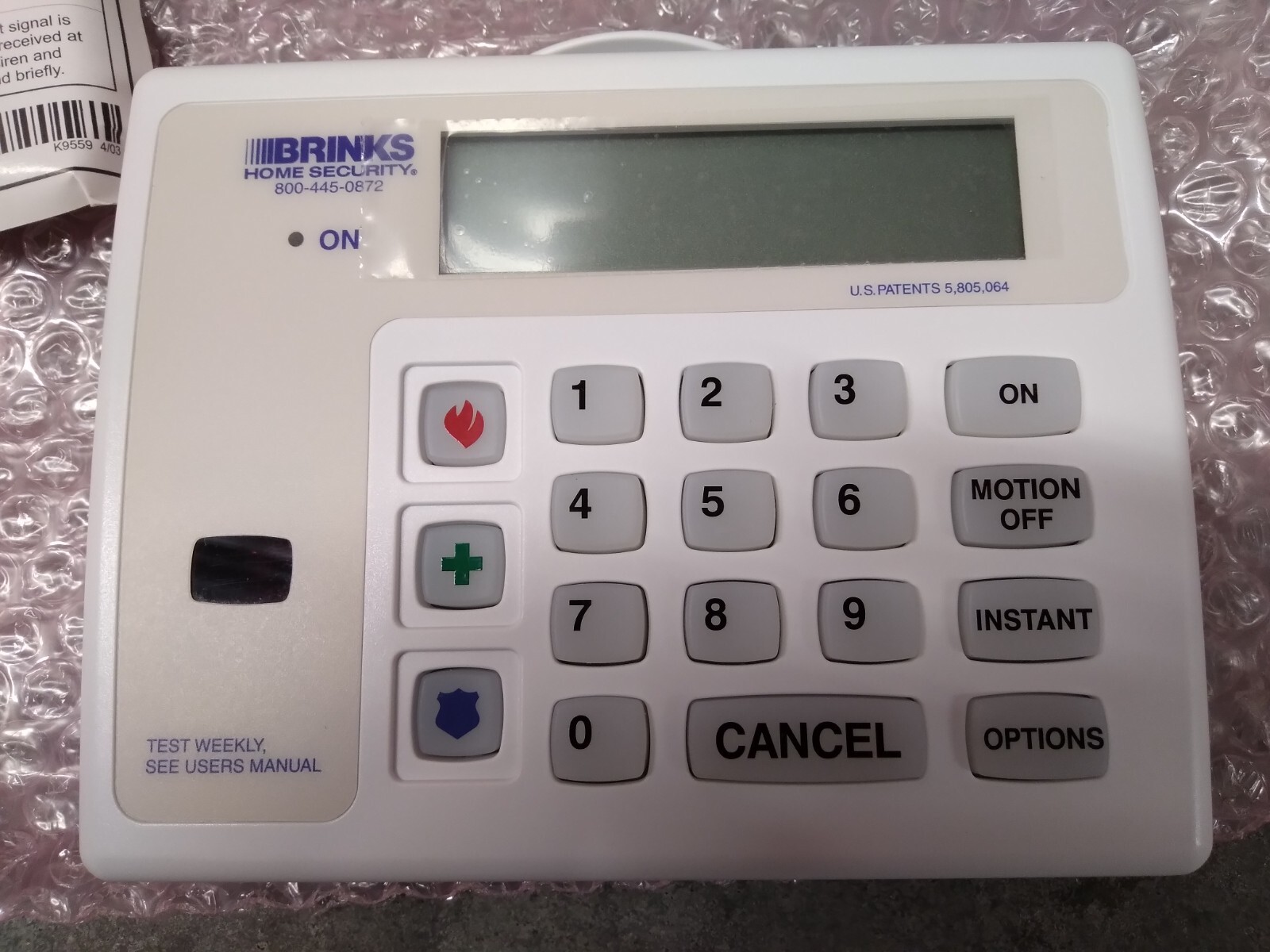 New Brinks BHS-3102 Alarm Control Panel/Keypad. Brand New! | eBay