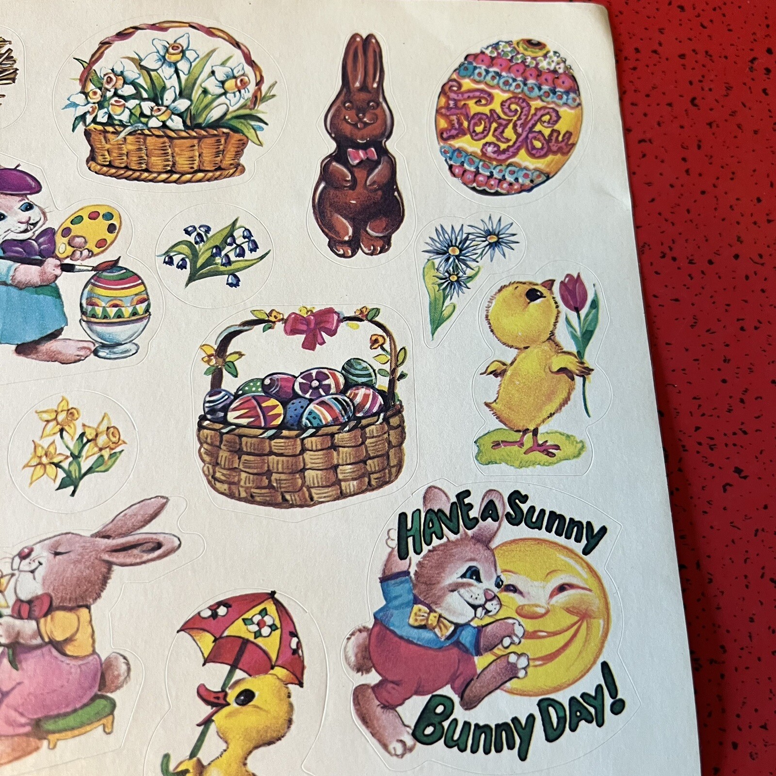 1985 EASTER SPRING STICKERS Yuri Salzman 80s VTG scholastic Extremely ...
