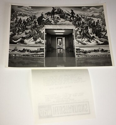 THOMAS HART BENTON TRUMAN LIBRARY MURAL 1975 AP NEWS PHOTO & PRESS ...