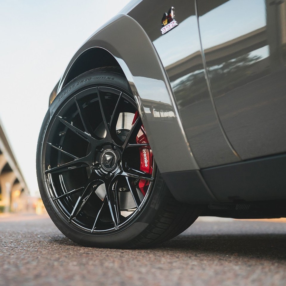 20" Blaque Diamond BD-F18 Black 20x9 Concave Forged Wheels Rims Fits ...