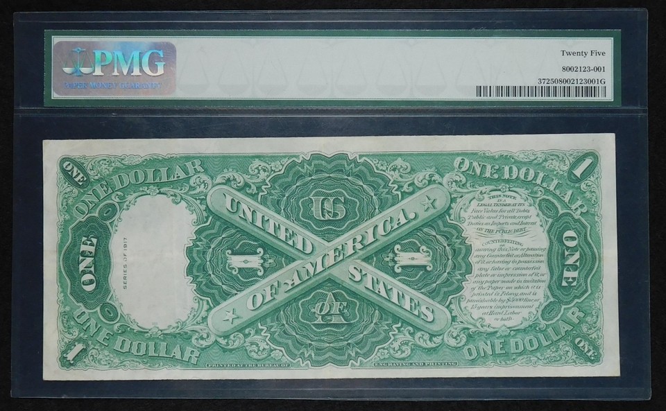 1917 $1 Large Size Legal Tender Note Fr-37 PMG VF25 Circulated C2535 | eBay