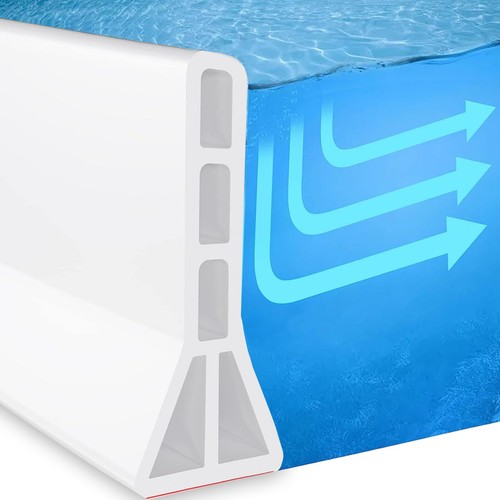 3 High Shower Threshold Water Dam 67 Long Collapsible Shower Water ...