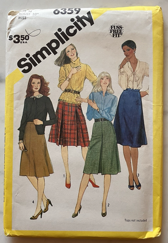 Vintage Simplicity Pattern 6359 Women’s Skirt Size 16 Waist 30” Uncut ...