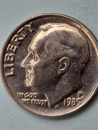 1985 P Roosevelt Dime DD Obverse, Hairy dime, DD reverse full bands | eBay