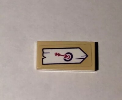 Lego Tile 1x2 with Archery Arrow In Target On Sign Pattern Friends ...