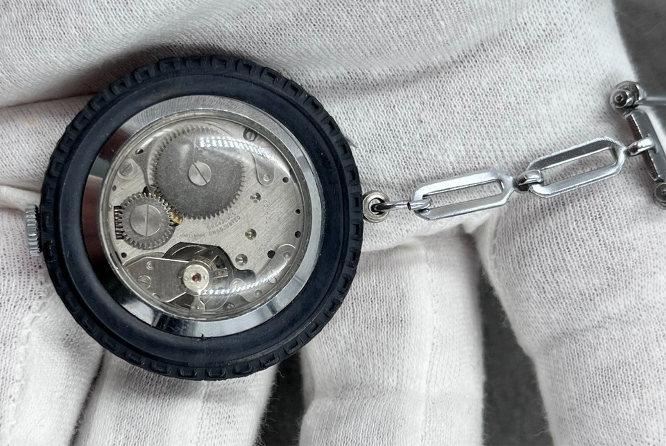 Vintage watch keychain wheel shape with Pegaso Cars logo | eBay