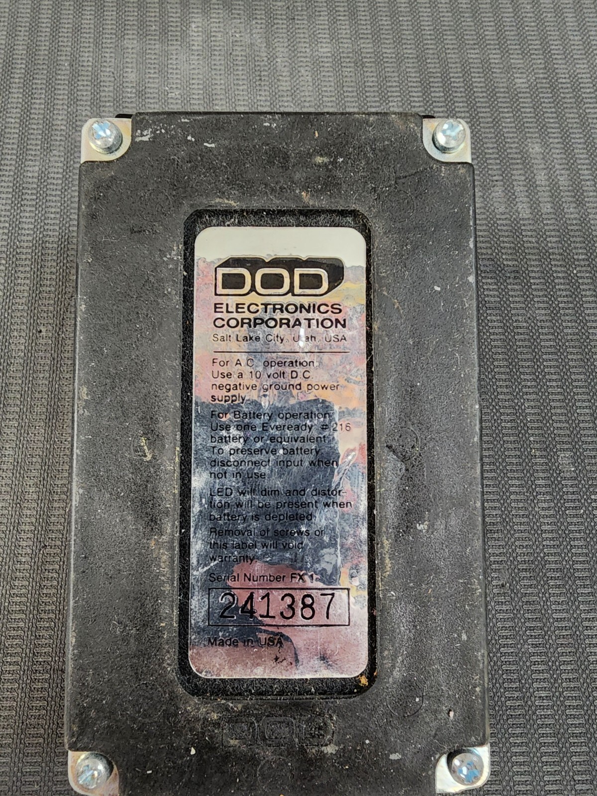 DOD FX82 Bass Compressor Guitar Effect Pedal USA Made | eBay