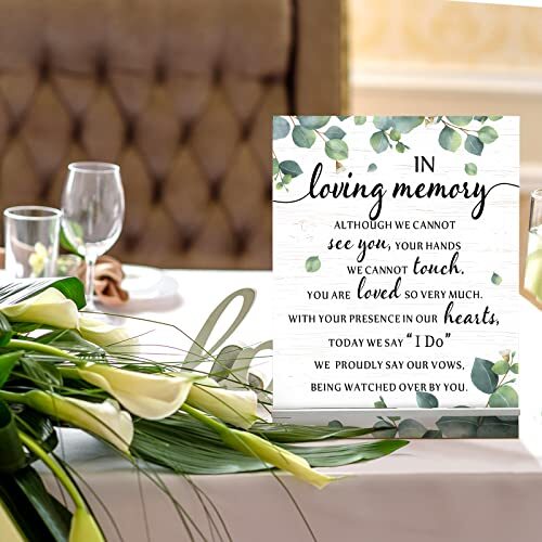 Memorial Table Sign for Wedding, Wedding Wooden Decorations for Fresh ...