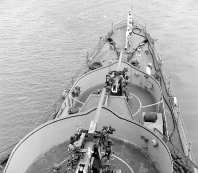WW2 WWII Photo Gun 3 Inch Guns on USS Edsall DE-129 World War Two US ...