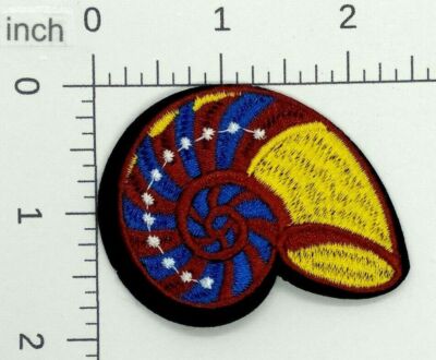 colorful Conch Shell Patch Ocean Seashell Crab Embroidered Iron On ...