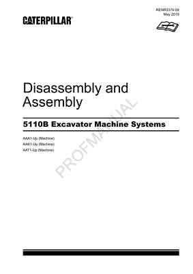 Caterpillar Cat 5110B Excavator Disassembly Assembly Manual | eBay