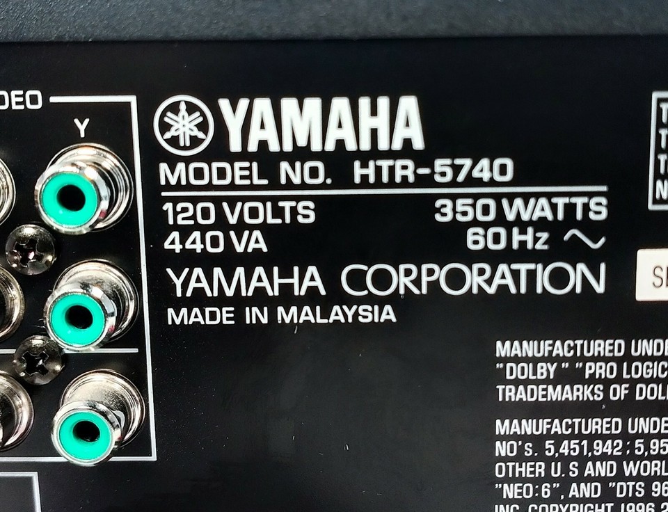 Yamaha HTR 5740 6.1 Channel Audio Video Receiver No remote TESTED ...