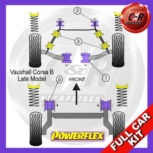 Fits Opel Corsa B - Late Model Powerflex Complete Bush Kit | eBay