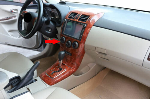 For Toyota Corolla 2007-2013 MT Wood Grain Central Console AC Switch ...