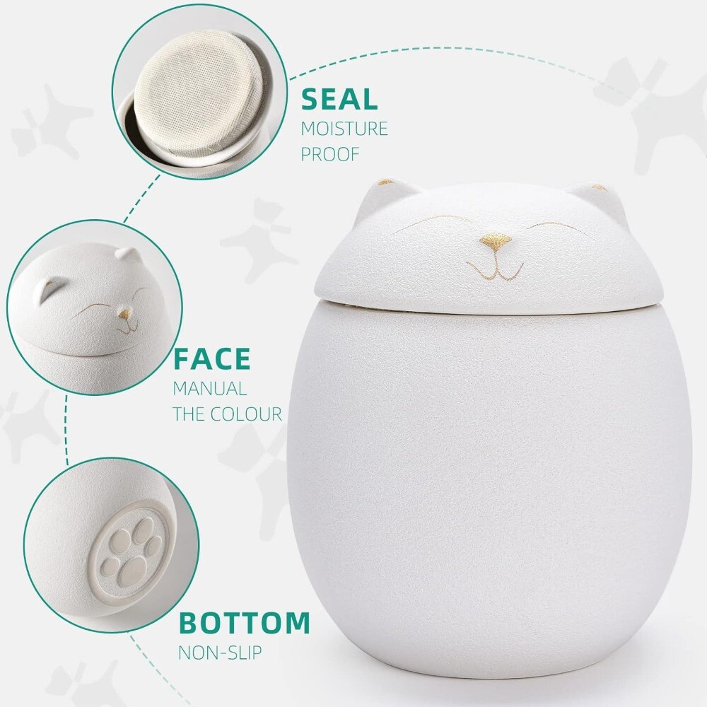 Small Pet Ash Box White Cats Box Ashes Keepsake Pet | eBay