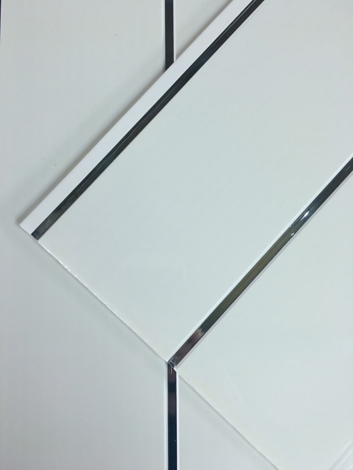 White Panels, Sparkle Effect Cladding, Marble Bathroom Shower Wall ...