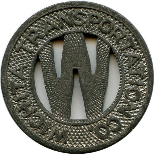 Wichita, Kansas KS Wichita Transportation Co. One Fare Zinc Transit ...