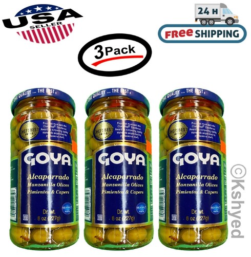 Goya Alcaparrado Manzanilla Olives Pimientos & Capers 8oz (227g) (3 Pack) - New | eBay
