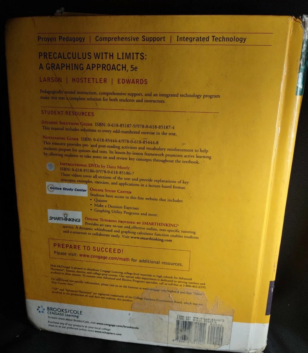 Precalculus With Limits A Graphing Approach 5th Edition