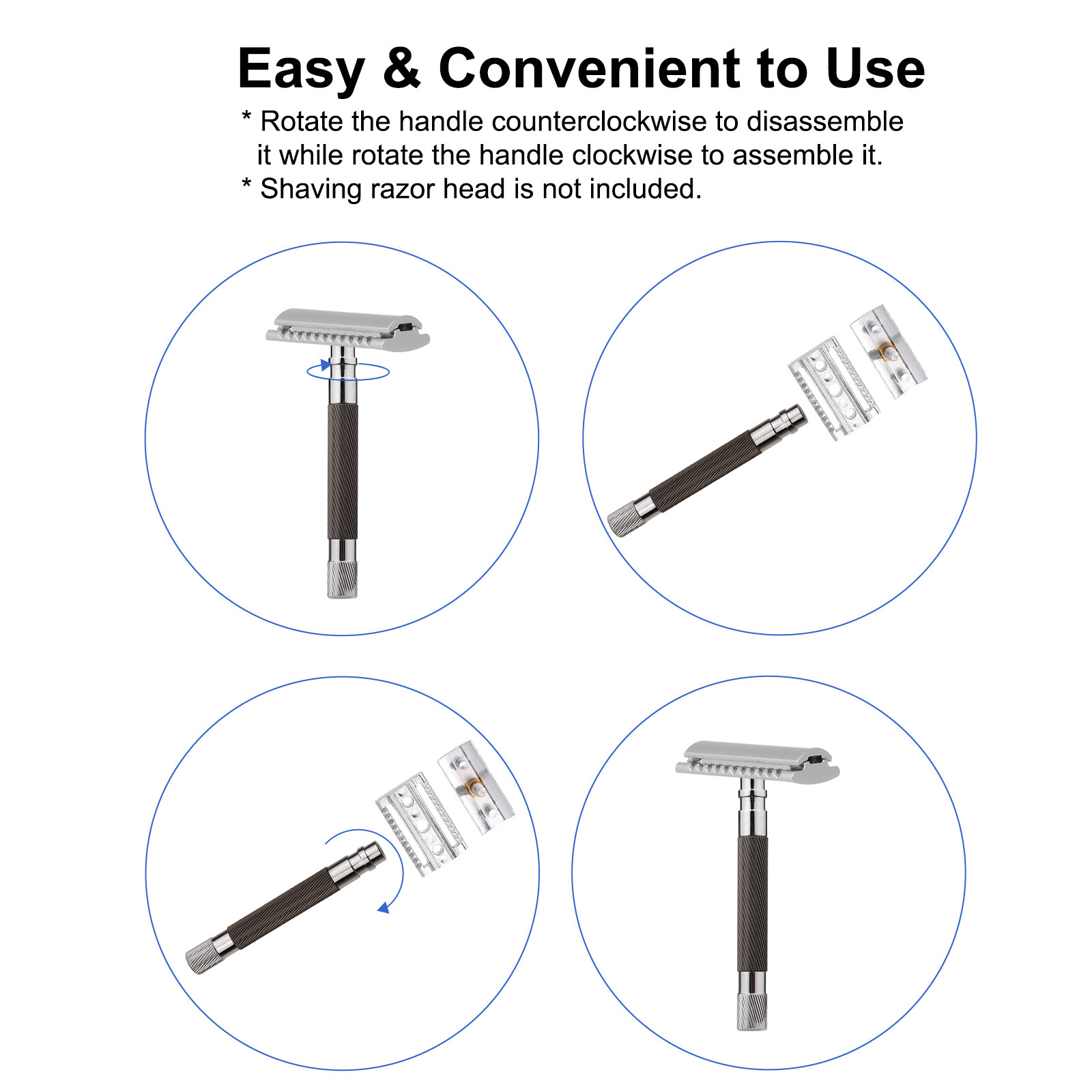 Shaving Handle for Safety Beard Double Shaving Replacement C9D5 | eBay