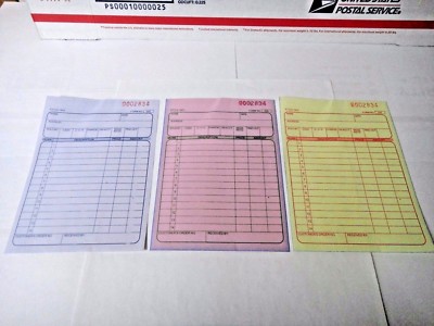 3 Part Sales Order Books Receipt Triplicate forms 30 sets Invoice US ...