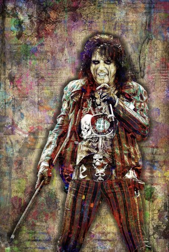 Alice Cooper 12x18in Poster, Alice Cooper Tribute Art Print Free ...