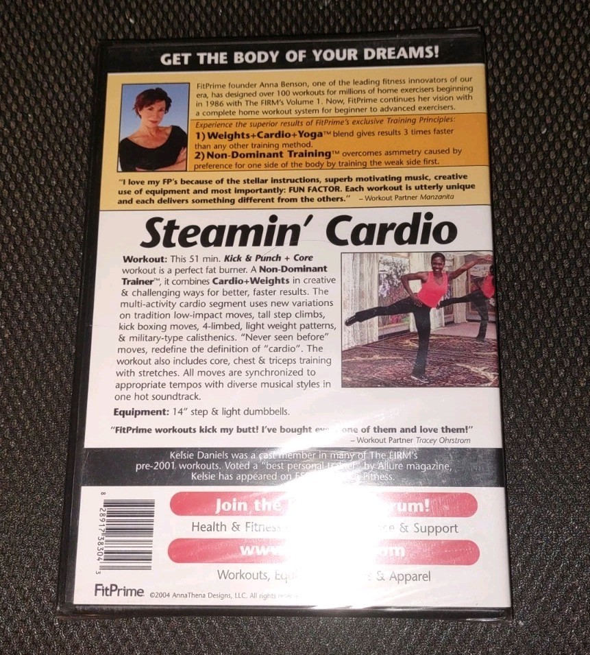 Original FitPrime STEAMIN CARDIO Kelsie Daniels DVD Anna Benson The ...