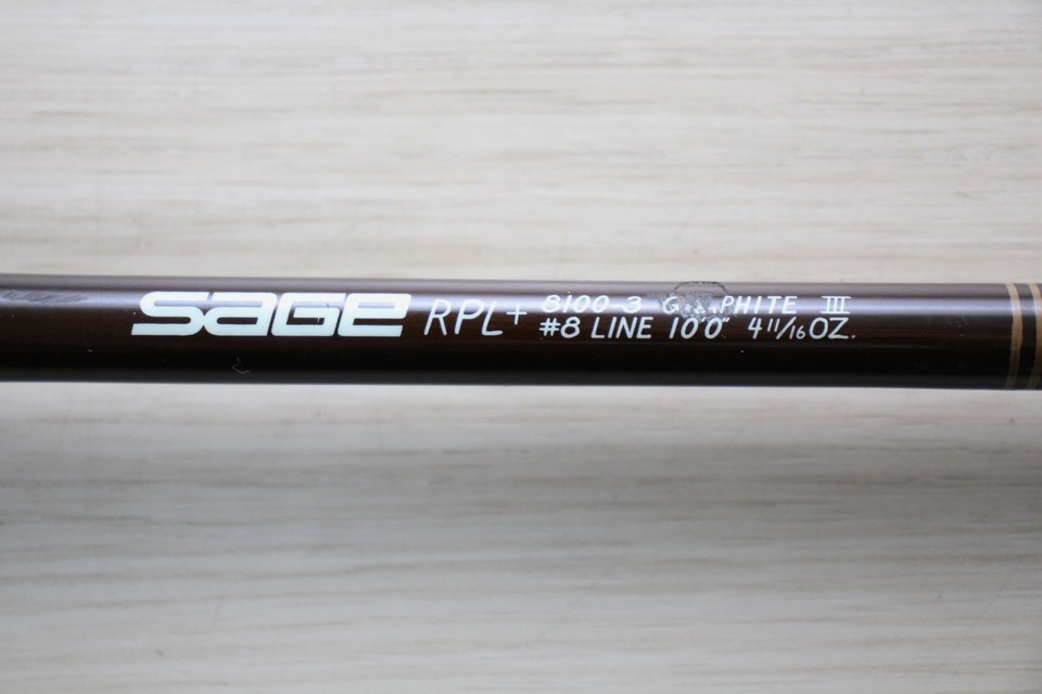 Sage RPL+ 8100-3 Graphite III Fly Rod 10' 8wt 3pc w/Tube & Sock F48 | eBay
