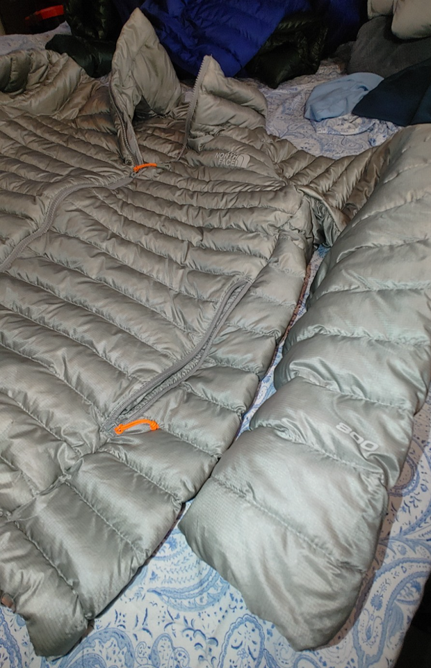 The North Face 800 down puffer jacket mens xl silver | eBay