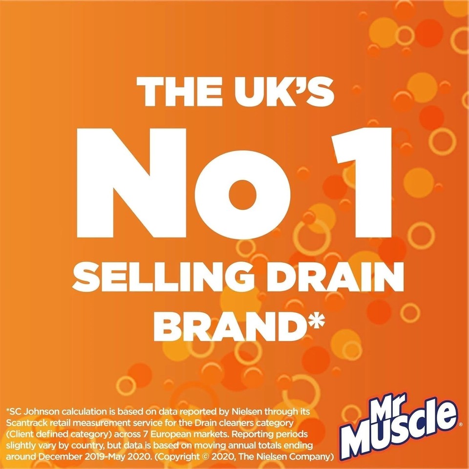 UK Mr Muscle Drain Foamer Drain Cleaning Foam To Unblock Eliminate ...