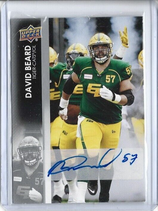 David Beard Hamilton Tiger Cats 2022 UD CFL Football Auto #137 | eBay