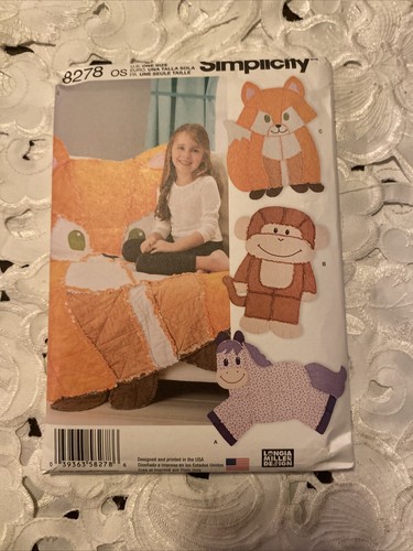 SIMPLICITY PATTERN 8278 RAG QUILT PATTERN FOR FOX, MONKEY AND HORSE! | eBay