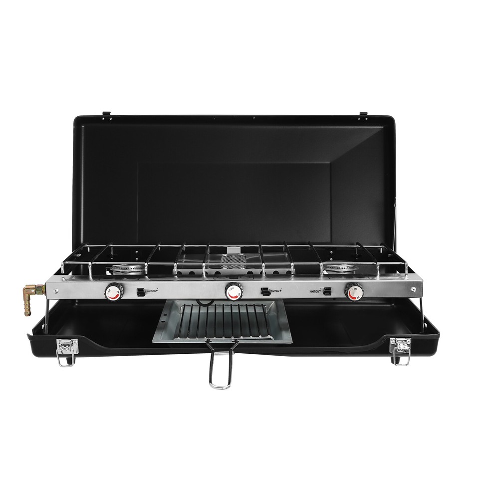 3 Burner Modern Portable Cooking Propane Butane Gas Camping Stove W ...