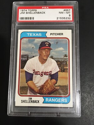 1974 TOPPS JIM SHELLENBACK, #657, PSA 8 (Free Shipping On 3!) SALE!! | eBay