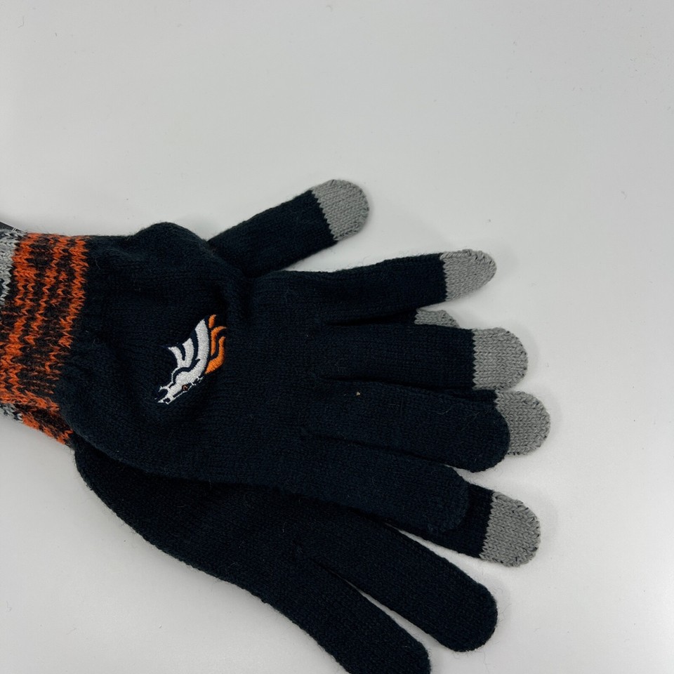 Denver Broncos Winter Gloves Mens '47 Brand Blue Knit NFL Football ...