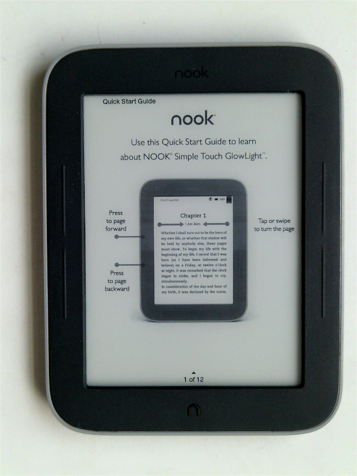 Barnes & Noble NOOK Simple Touch GlowLight 2GB, Wi-Fi, 6in - Black for ...