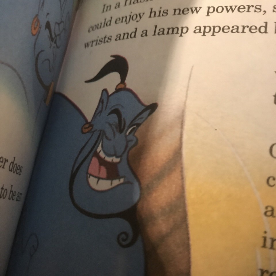 Disney Aladdin Hardcover 1993 Disney's Wonderful World of Reading Genie ...