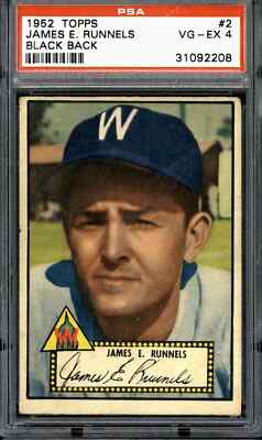 1952 Topps #2 James Runnels - PSA 4 | eBay