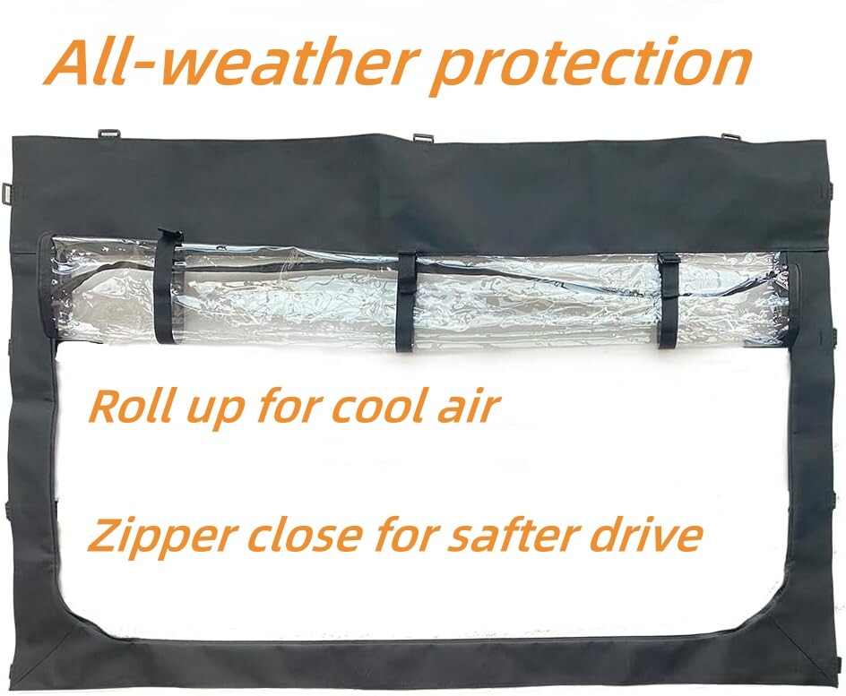 UTV Soft Rear Windshield Windscreen Zipper-open fit for Axis 500 700 ...