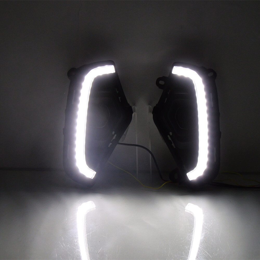 LED Daytime Running Lights DRL Streamer Yellow Turn Signals for Toyota ...