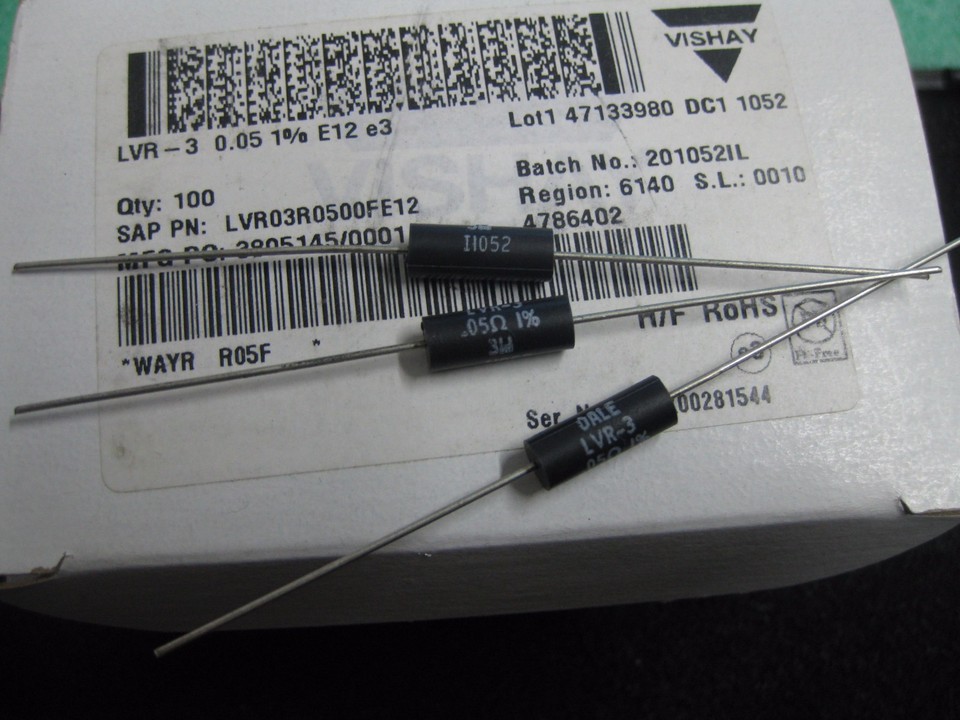 1x LVR03R0500FE12 0R05 3W Wirewound Resistors Through Hole 0.05 ohms 1% ...