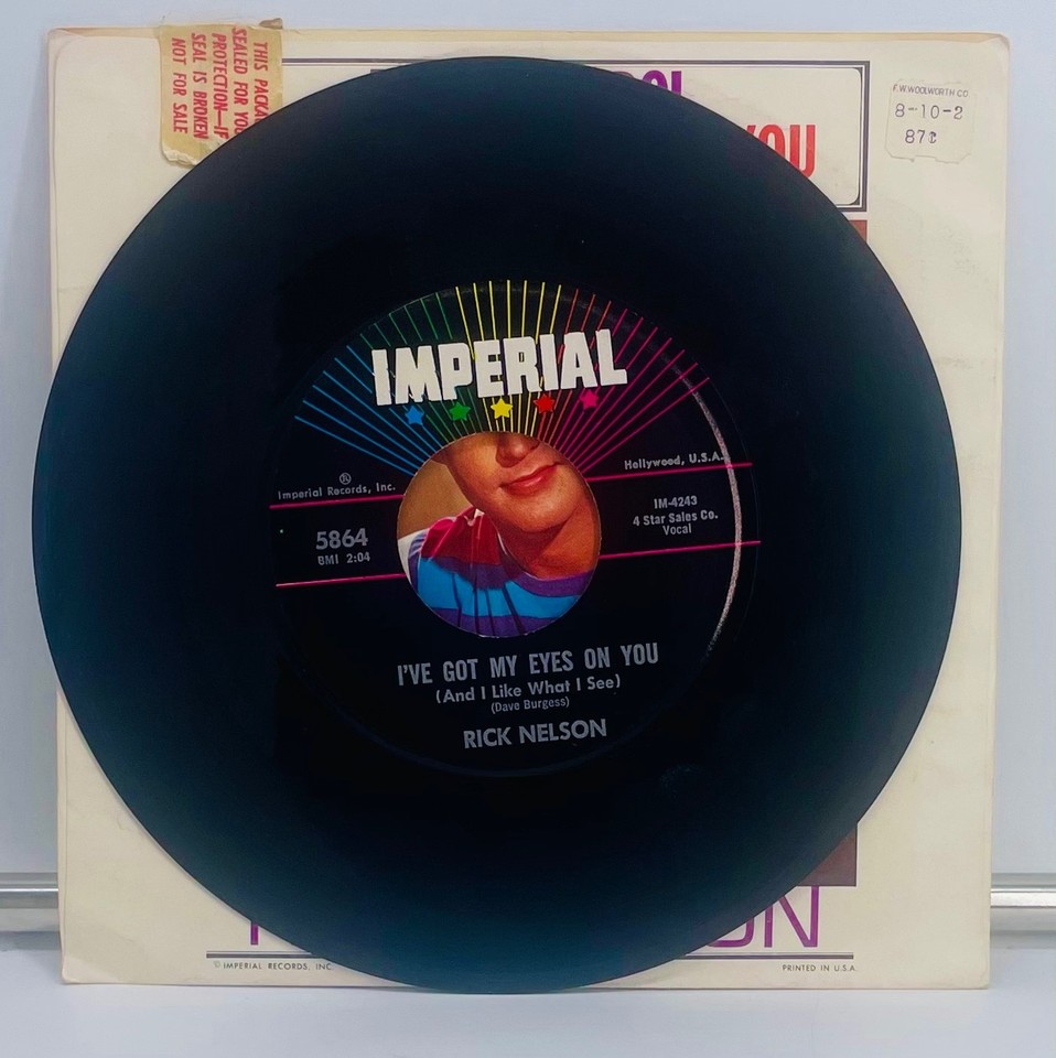 Rick Nelson "Teen Age Idol" / "I've Got My Eyes" 7" Pic Imperial 5864 ...